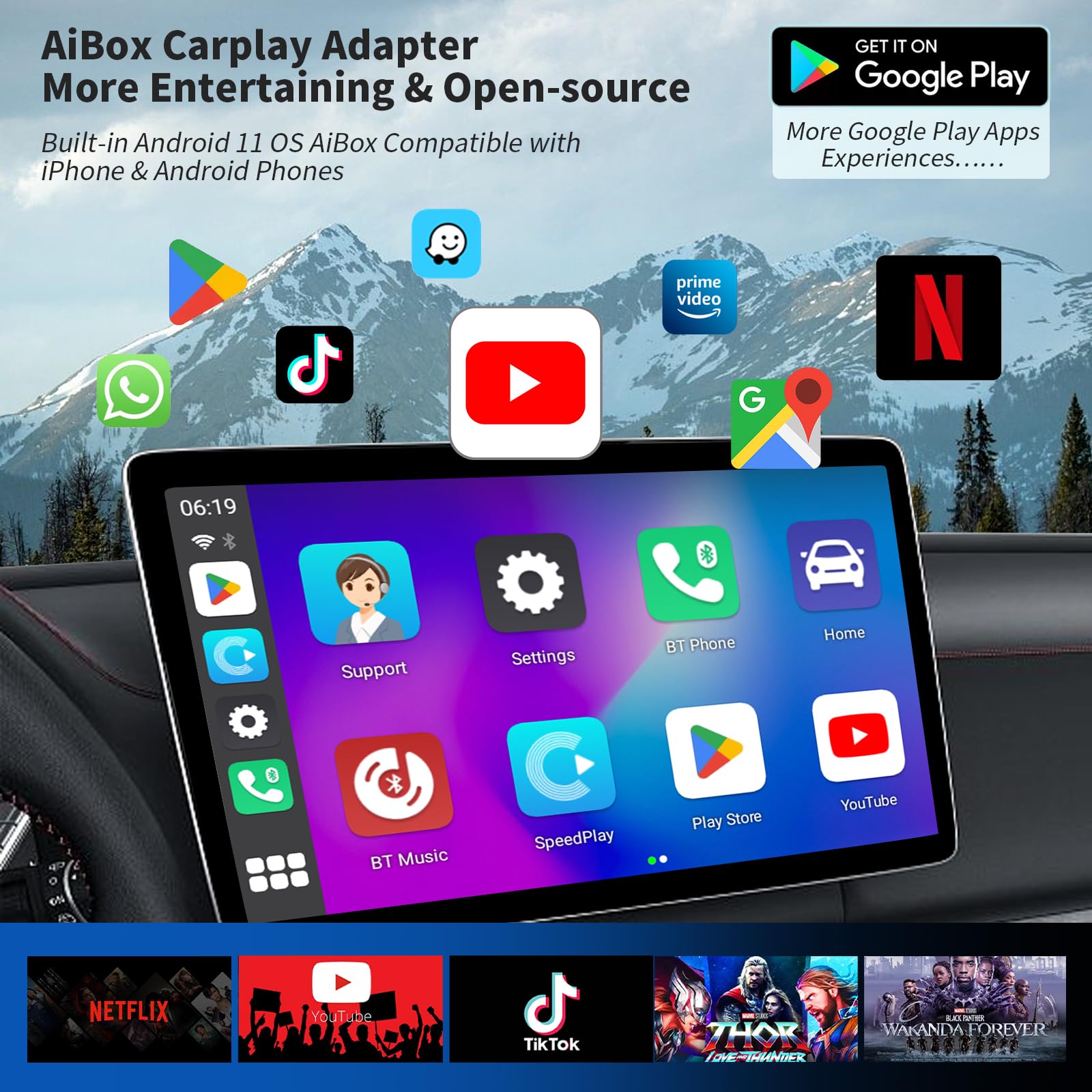 Mua LERANDA Wireless Carplay Adapter Android 11 & Wireless Carplay & Wireless Android Auto, 2024 ...