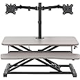 Amazon.com: VIVO Height Adjustable 32 inch Standing Desk Converter with ...