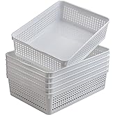 Amazon.com : Jekiyo 6 Pack Desktop A4 Paper Storage Baskets, Plastic ...