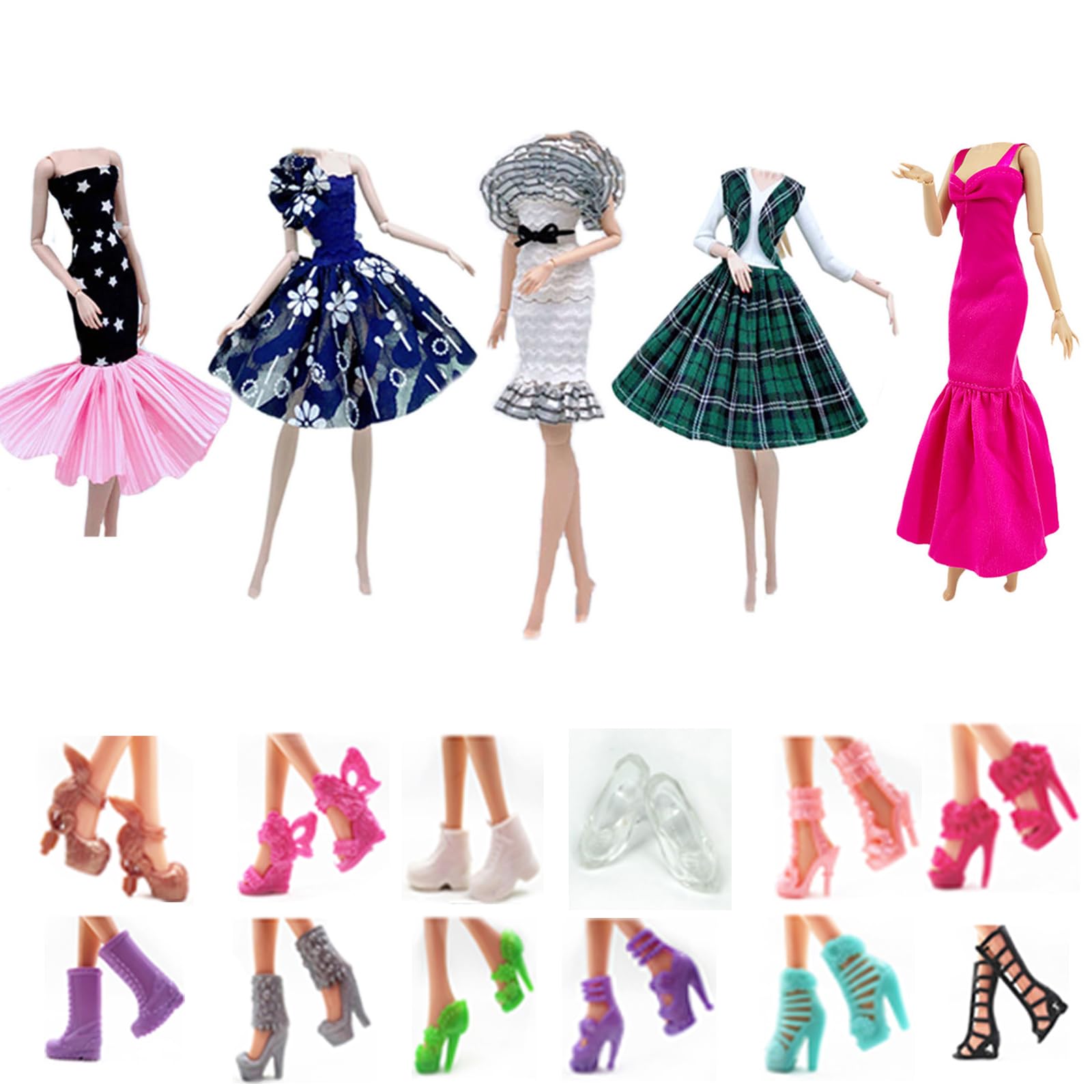 Mua Fashion Doll Clothes Dress and Accessories 5 Sets Doll Dress ...