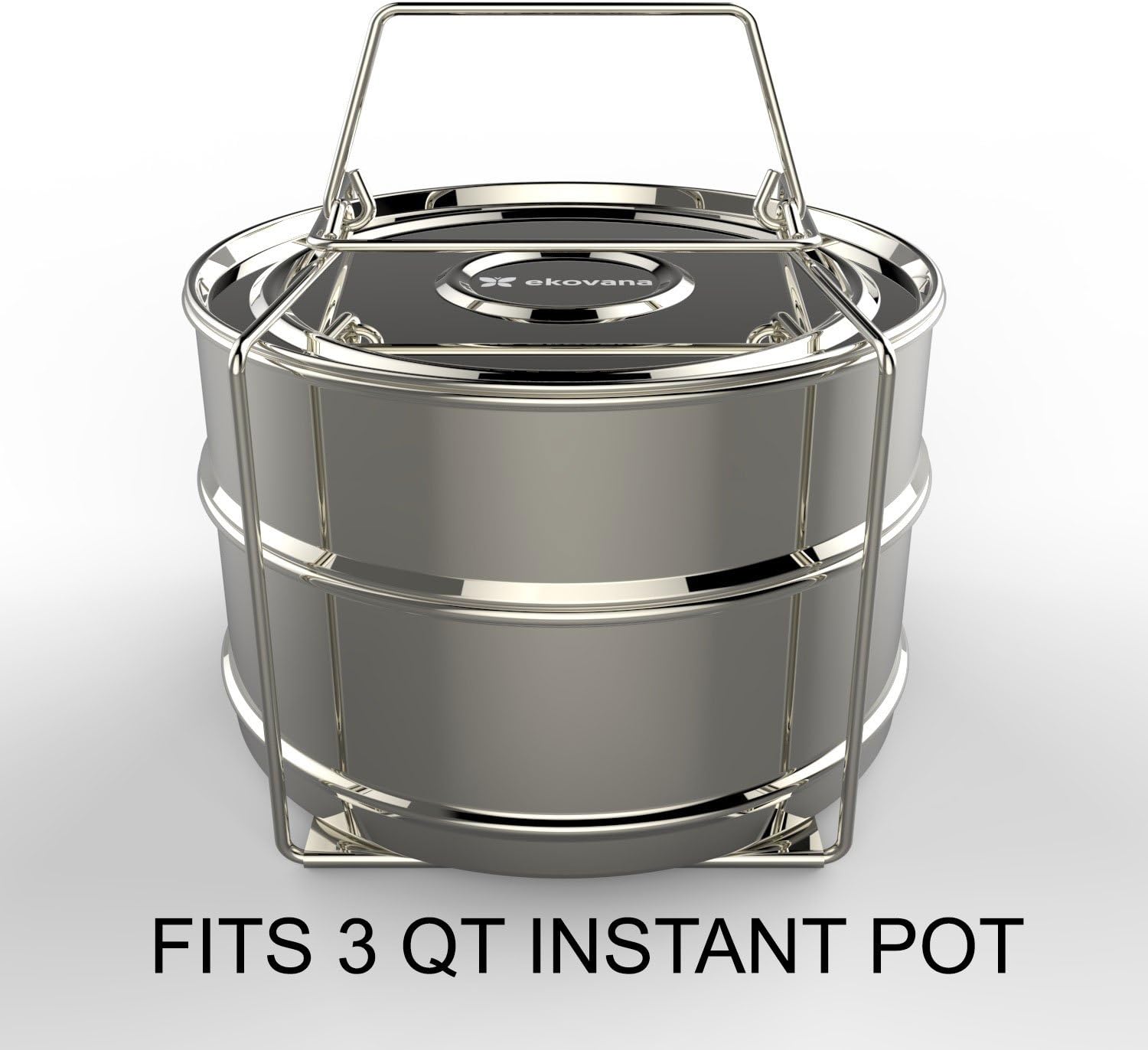 ekovana 3 qt mini stackable stainless steel steamer insert pans with ...