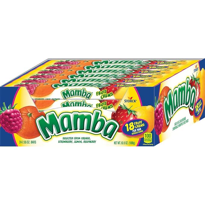 Amazon.com : Bulk Pack Candy (Mamba Fruit Chews, 24-pack) : Grocery ...