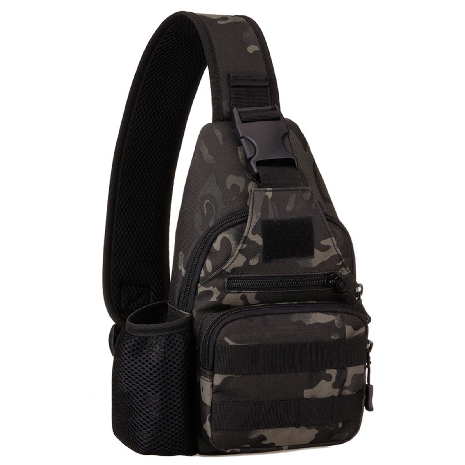 Tactical Military Chest Sling Bag Water Resistant MOLLE Shoulder ...