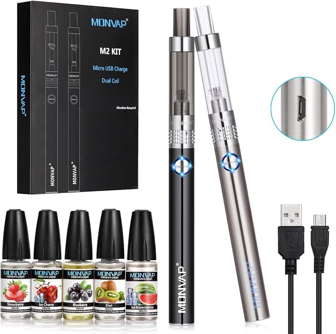 Cigarette Electronique Kit Complet, MONVAP M2 Kit, 2x Vape Pen ...