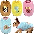 Amazon.com : Vehomy 4Pcs Rabbit Bunny Clothes Guinea Pig Clothes Costume Small Pet Cozy Fleece ...