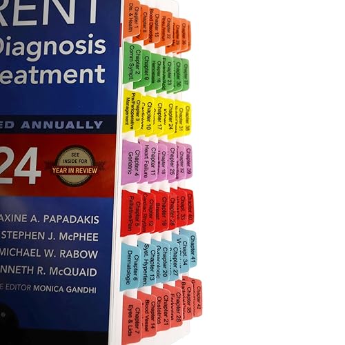 Book Tabs for Current Medical Diagnosis & Treatment. Laminated, Color ...