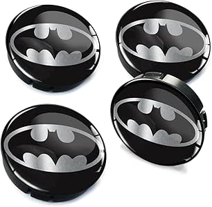 Skino 4 x 2.36 3D Gel Car Rims Wheel Center Hub Caps Auto Tuning Batman ...