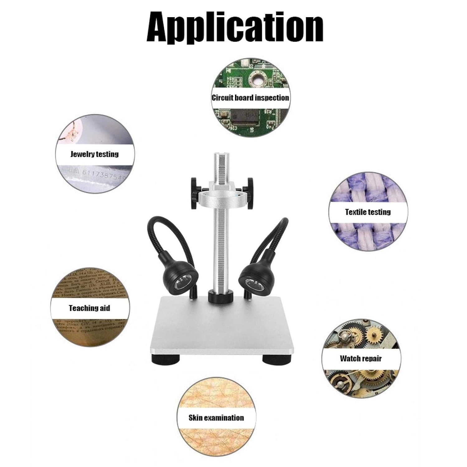 Microscope Base Microscope Stand Stable Structure with USB Charging ...