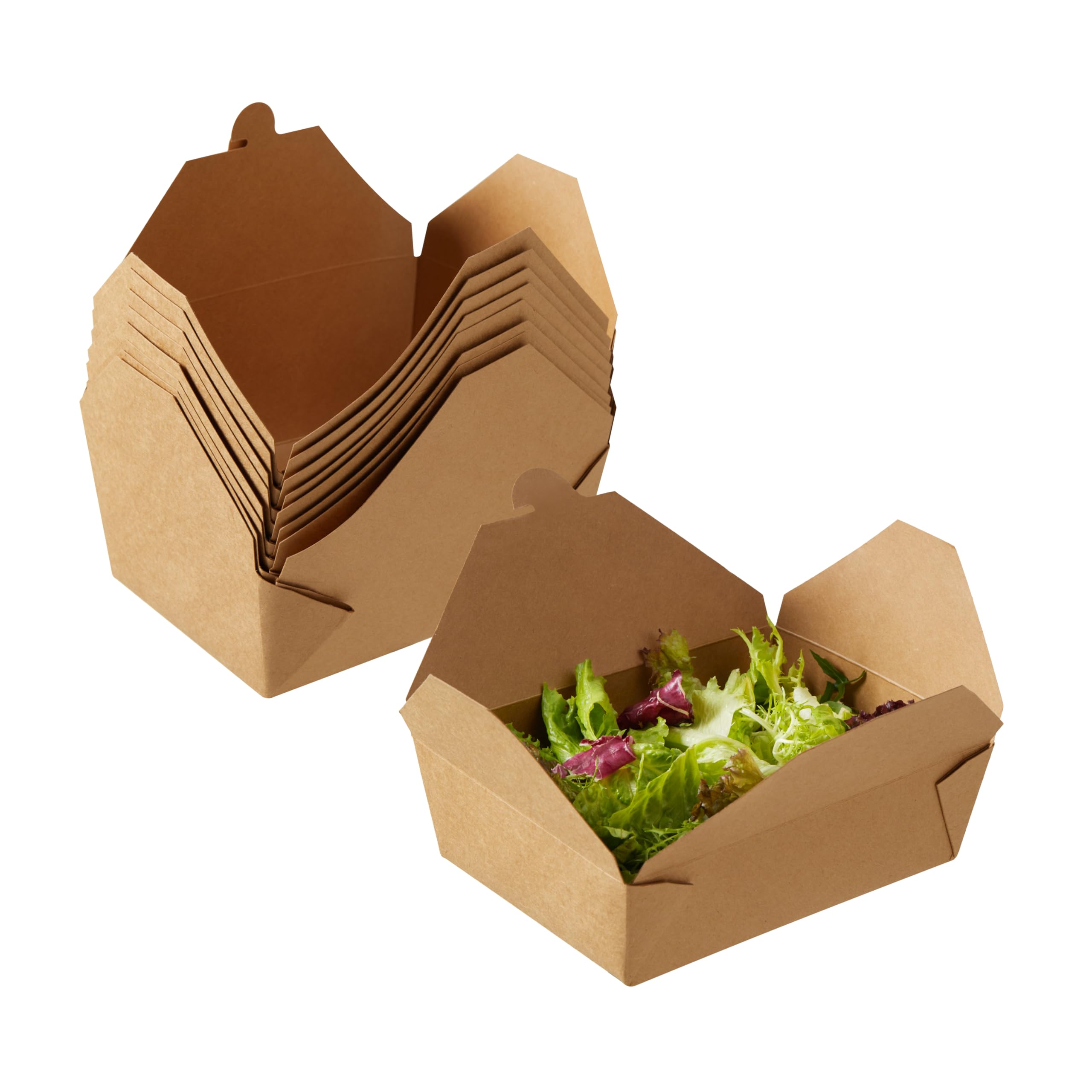 DealbyBox Kraft Paper To Go Boxes, Take Out Food Containers Greaseproof ...