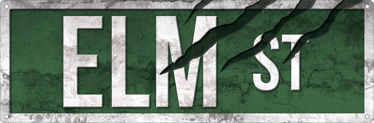 Grindstore Elm Street Slim Tin Sign, Multi-Colour, 10.1 x 30.5 x 0.1 cm ...