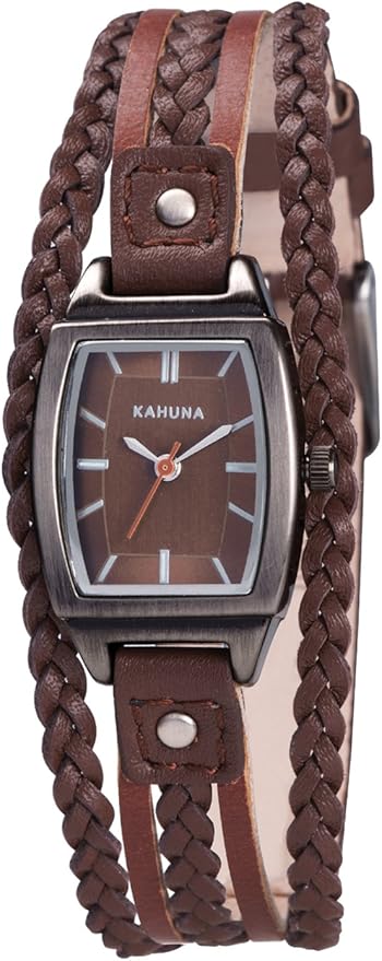 Kahuna Women's Quartz Watch with Brown Dial Analogue Display and Brown ...