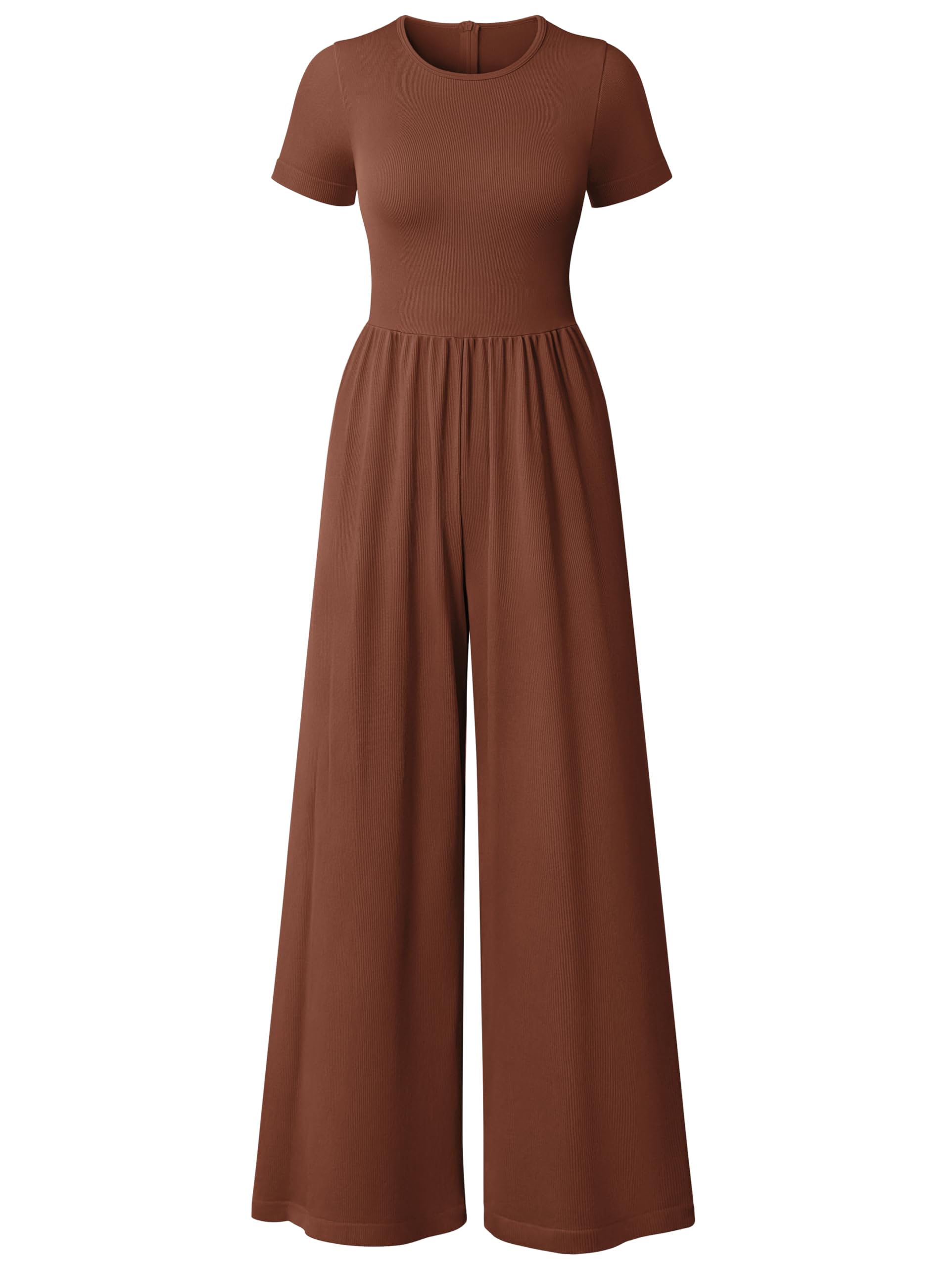 Short Sleeve Lux Crew Jumpsuit