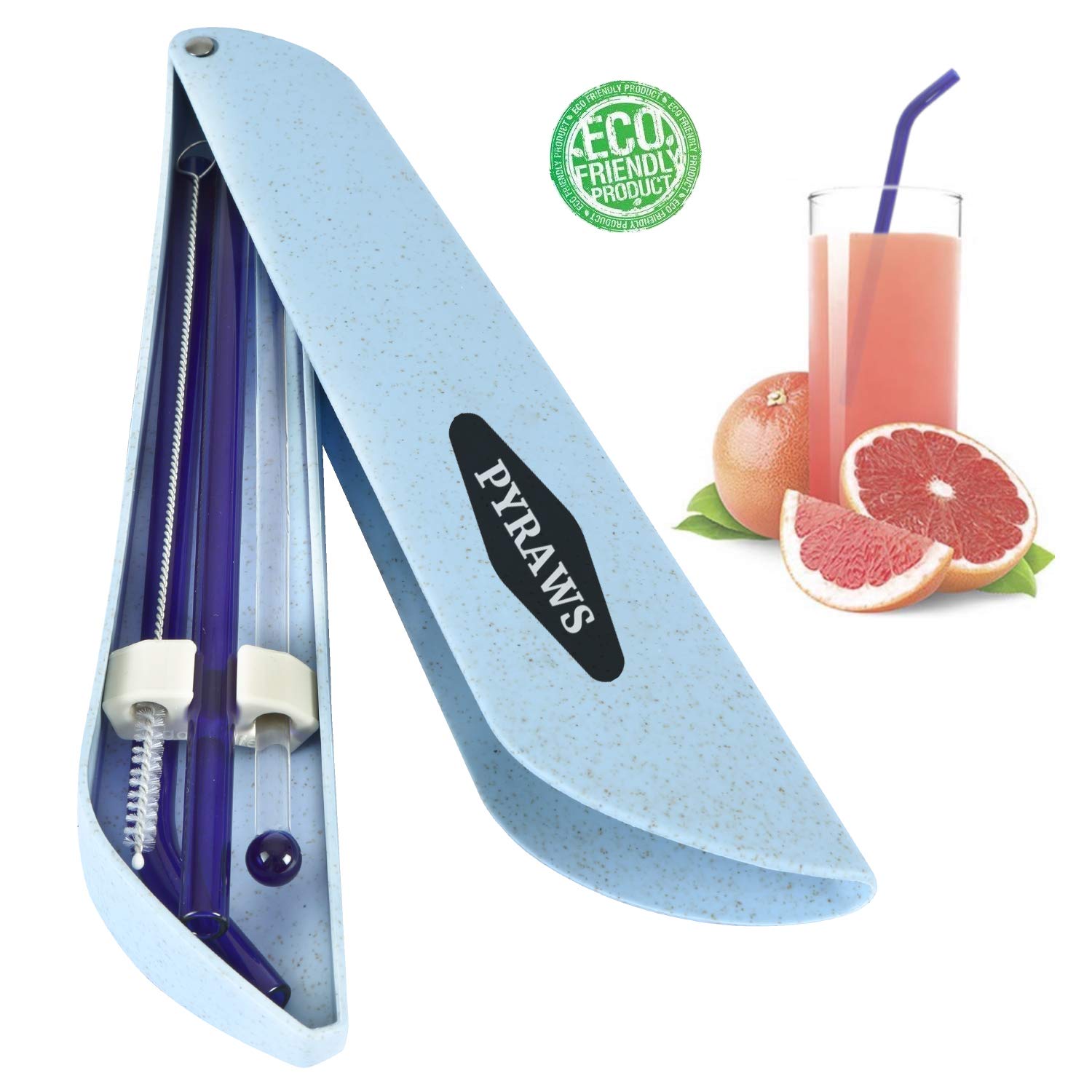 Amazon.com: Eco Friendly Reusable Glass Straws - 200 mm x 8 mm Straw ...