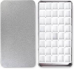 Amazon.com: 40Pcs Empty Half Pans with Magnetic Stripe Watercolor Paint ...