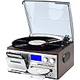 Amazon.com: MUSITREND Record Player 9 in 1 3 Speed Bluetooth Vintage ...