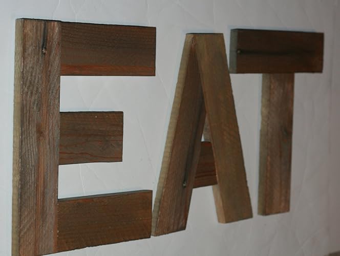 Amazon.com: Reclaimed Wood EAT Letters, EAT Sign, Wooden EAT Letters ...