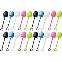 OaaXbbECco Novelty Mini Shovel Shape Spoons Cute Disposable Plastic Dessert Spoons (50)