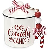 Amazon.com: Whaline 2Pcs Christmas Mini Ceramic Canister Red Black ...