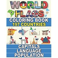 World Flags Coloring Book: A Great Geography Gift for Kids and Adults ...