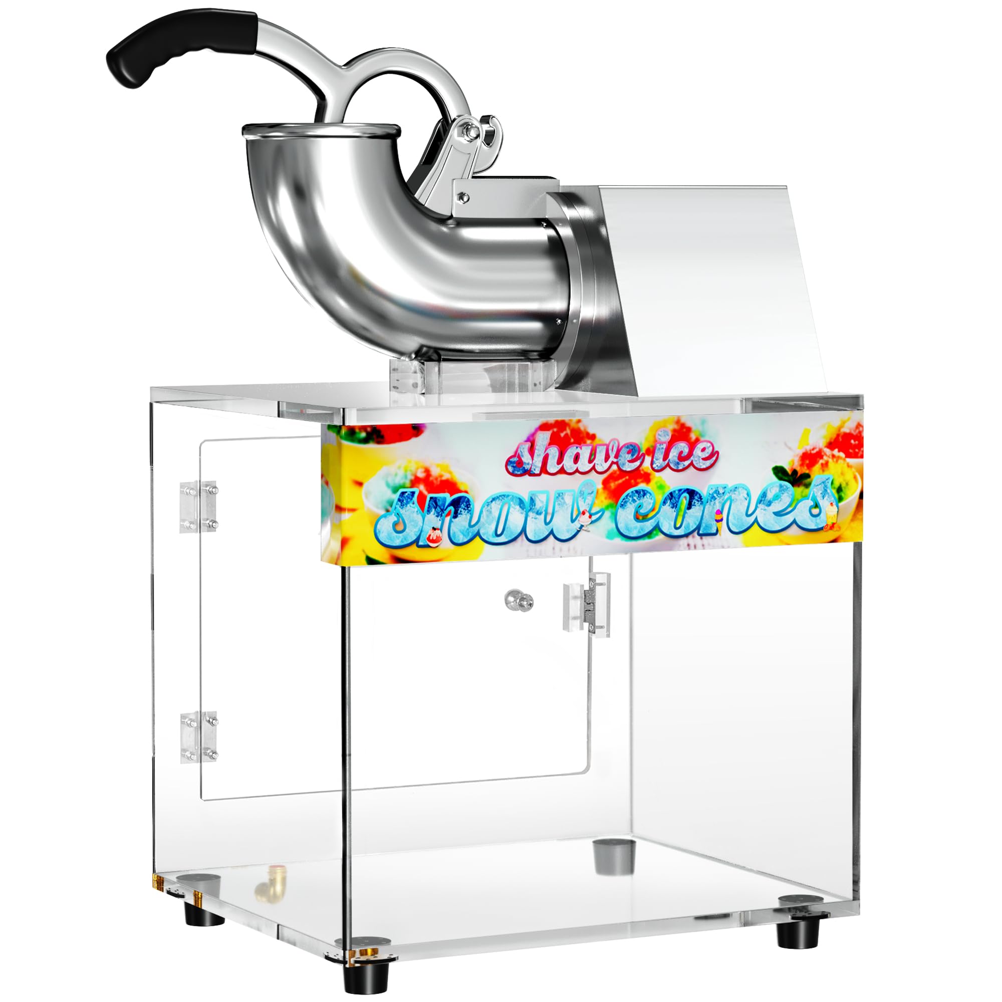 VALONDINO 48L Snow Cone Machine, 500LB/H Commercial Shaved Ice Machine ...