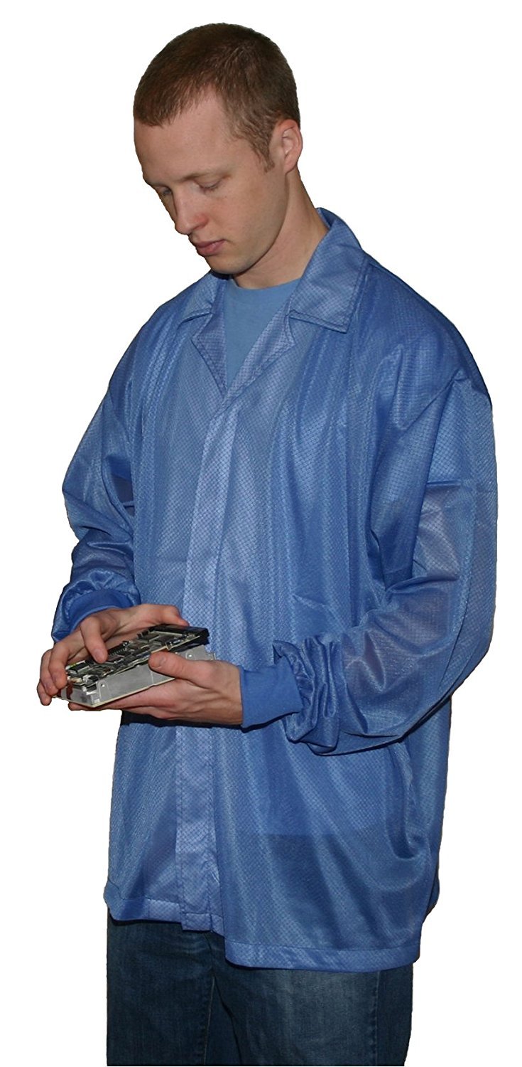 Light Weight Anti-Static Lab Coat ESD Smocks with High ESD Protection ...