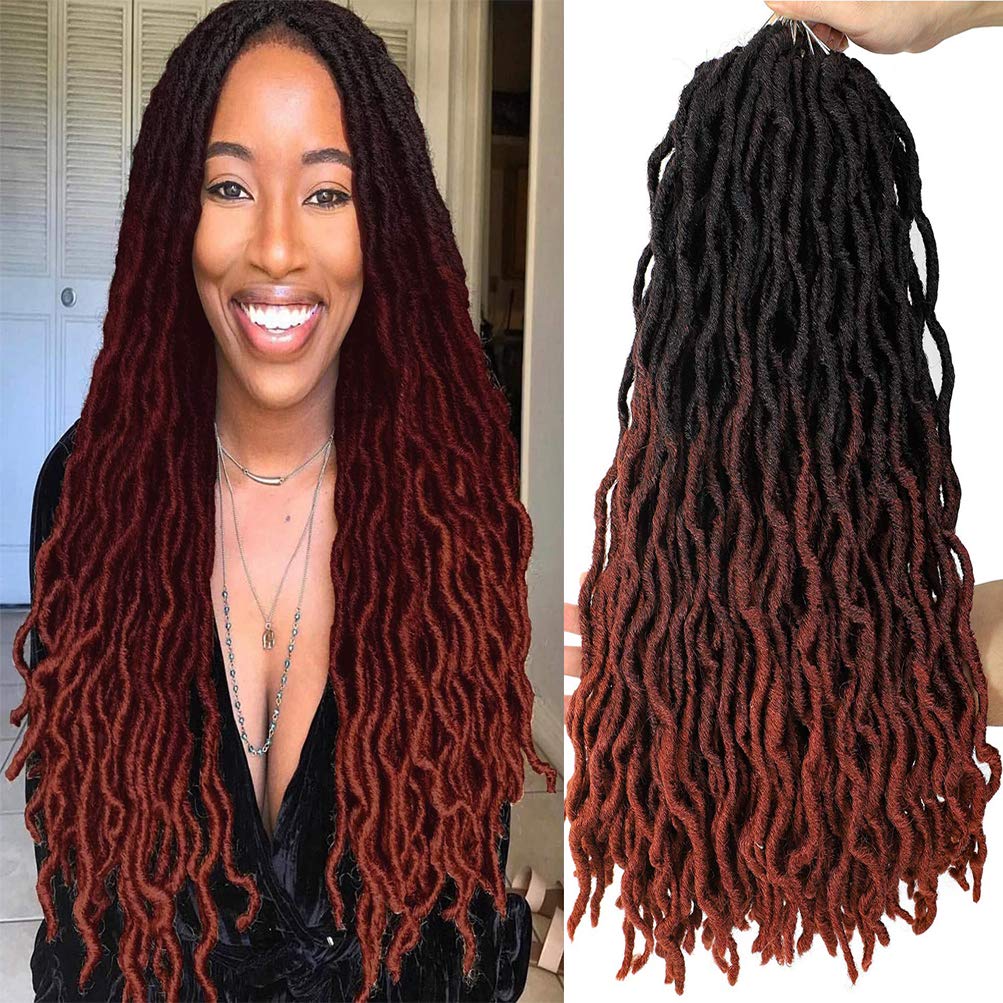 Buy Gypsy Locs Crochet Hair 18inch Wavy Faux Locs Crochet Hair 6packs ...