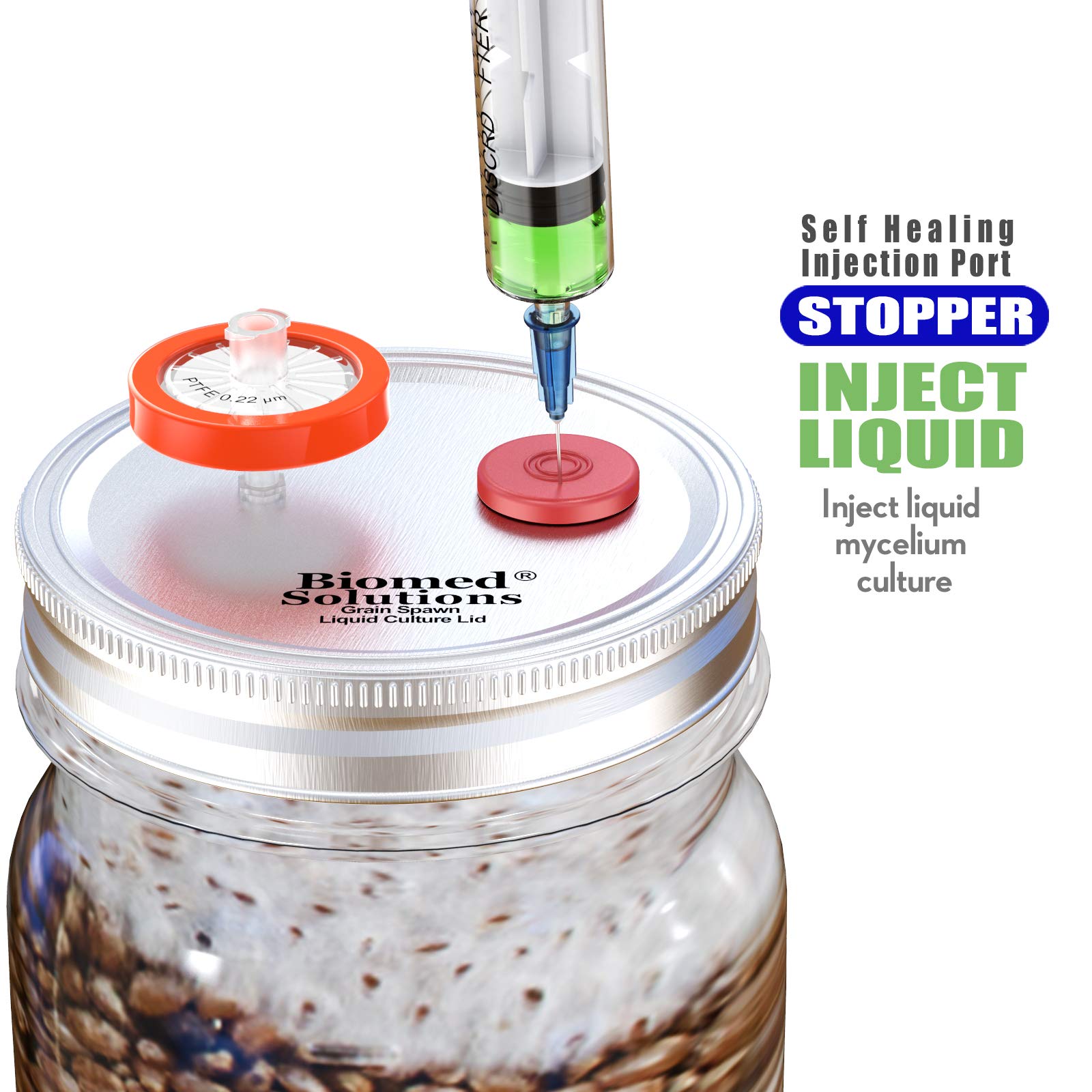 Mua 6Pcs Wide Mouth Liquid Culture Lid,Split-type Grain Spawn ...