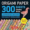 Amazon.com: Origami Paper 300 sheets Japanese Washi Patterns 4" (10 cm ...