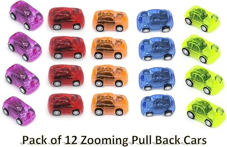 Amazon.com: Mini Pull Back and Let Go Fast Racing Car - Pack of 12 - 2 ...