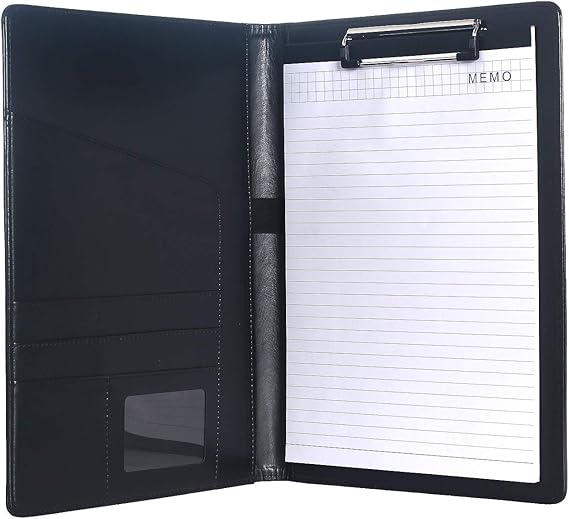 TUKA A4 Portadocumentos de Cuero, PU Carpeta Portapapeles con Soporte ...