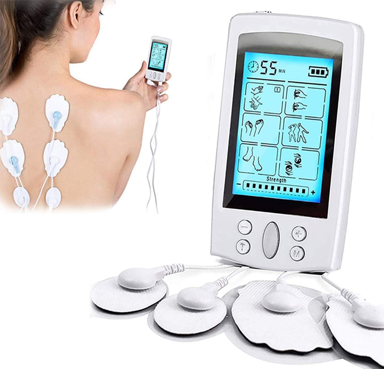 Electroestimulador TENS y electroestimulación muscular, 16 Modos 2 ...