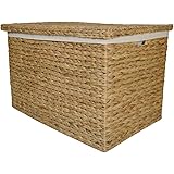 Wovenhill Bronze Wicker Medium Storage Trunk Hamper W75 x D38 x H45cm ...