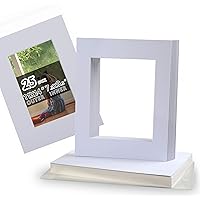 Acid Free 11x14'' White Mat Board Show Kit for 8x10'' Artworks or ...