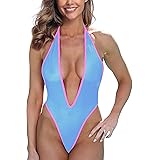 SHERRYLO Sheer Mesh Monokini Bikini Mesh See Through One Piece Swimsuit Tanning Through Bathing ...