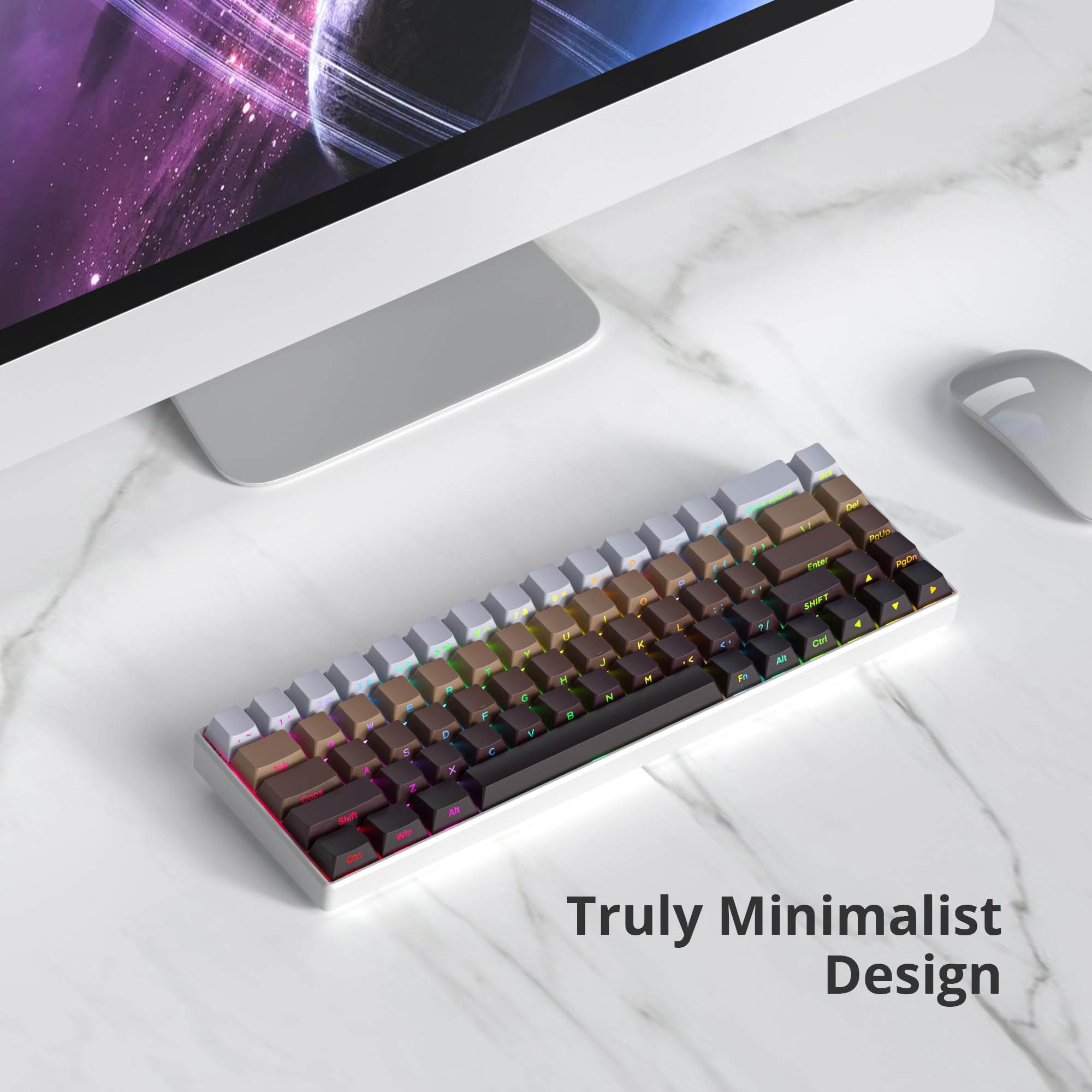 Mua Owpkeenthy PBT Shine Through Keycap Set, Double Shot Side Print ...