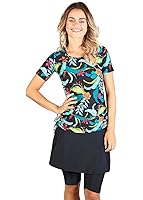 Amazon.com: Seagoo Swim Skirt with Leggings Women UV Protection Skirted ...