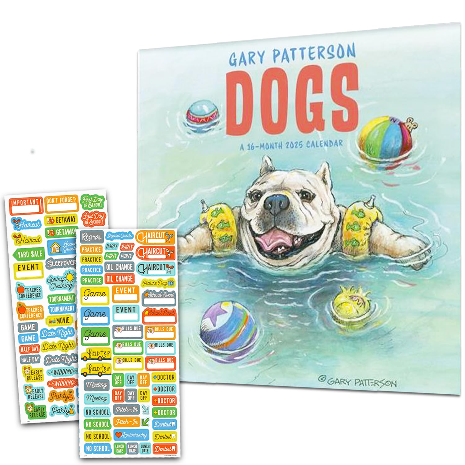 Cartoon Dogs Calendar 2025 - Deluxe 2025 Funny Dogs Mini Calendar ...