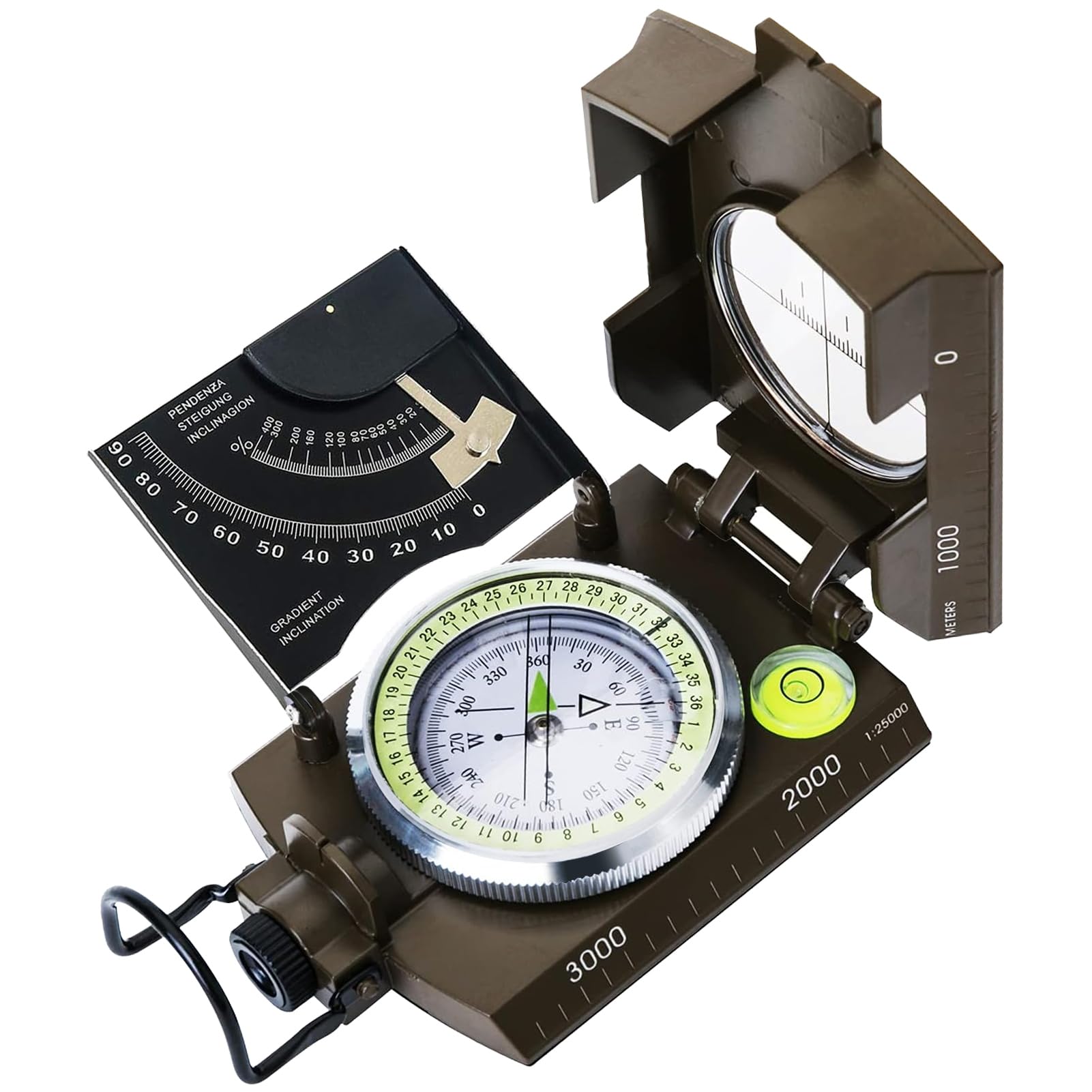 Mua Multifunctional Military Compass with Inclinometer, Sighting, Optic ...