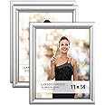 Amazon.com: Langdon House 11x14 Silver Picture Frame, Contemporary Glam ...