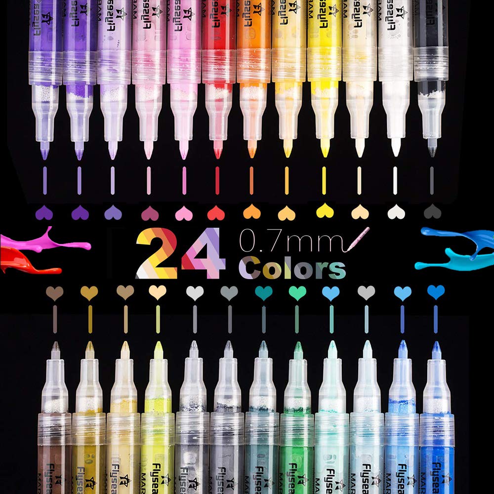 Acrylic Paint Pens Extra Fine Point Acrylic Paint Markers Quick ...