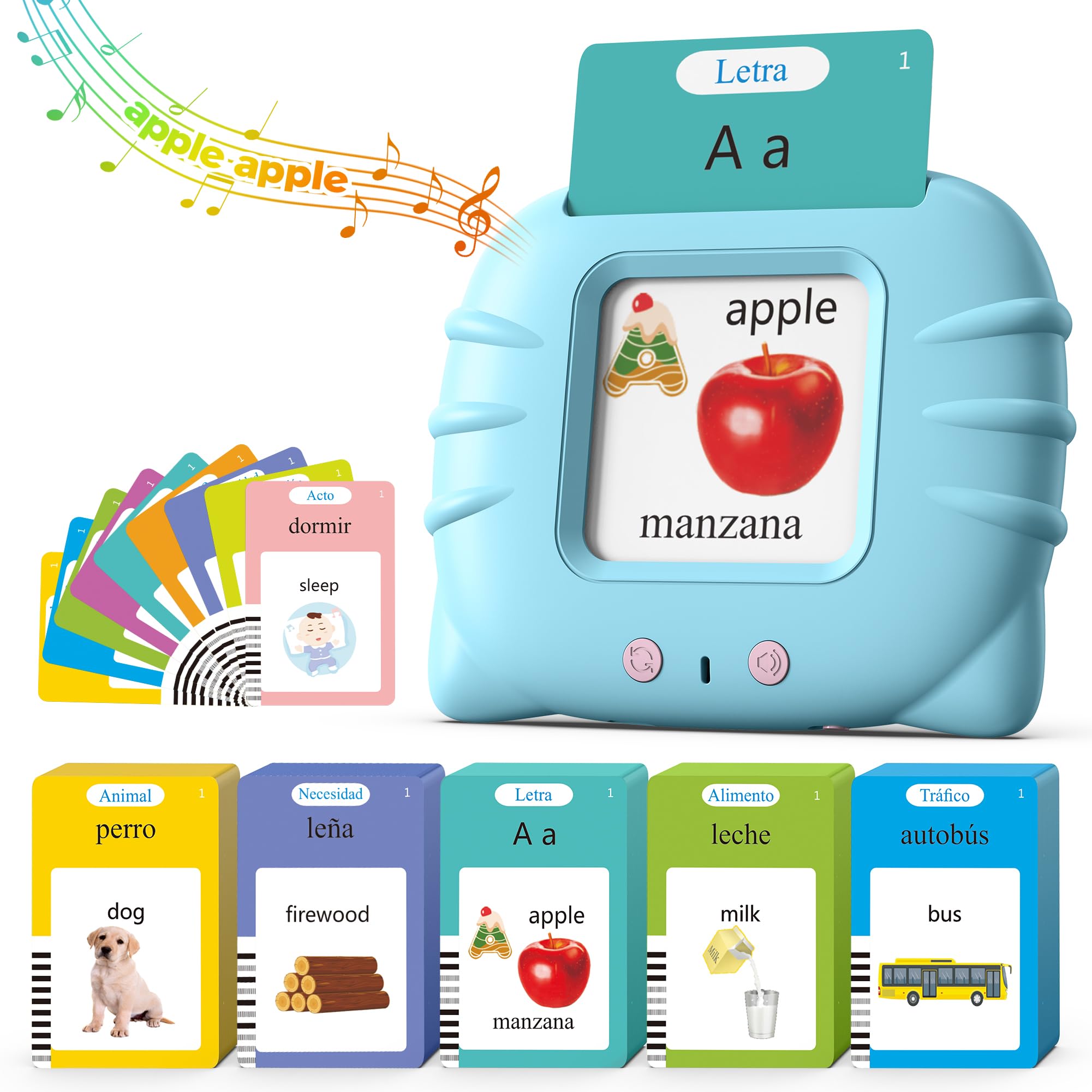 Mua Bilingual Spanish and English Talking Flash Cards for 1-3, Pocket ...