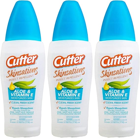 Cutter Skinsations Repelente de insectos de 8 onzas en spray 7% DEET ...