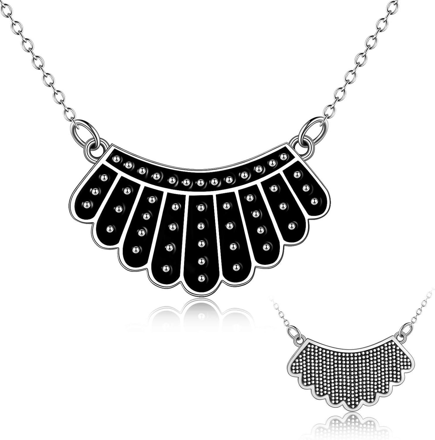 ONEFINITY 925 Sterling Silver RBG Dissent Collar Necklace RBG Jewelry ...