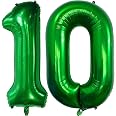 Amazon.com: Number 10 Dark Green Balloons 40 Inch Giant Green 10 Numer ...