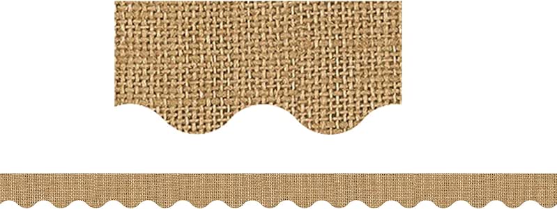 Amazon.com: Teacher Created Resources 3552 Burlap Scalloped Border Trim ...