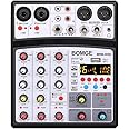 Amazon.com: BOMGE 04D portable bluetooth 4 Channel DJ audio sound mixer ...