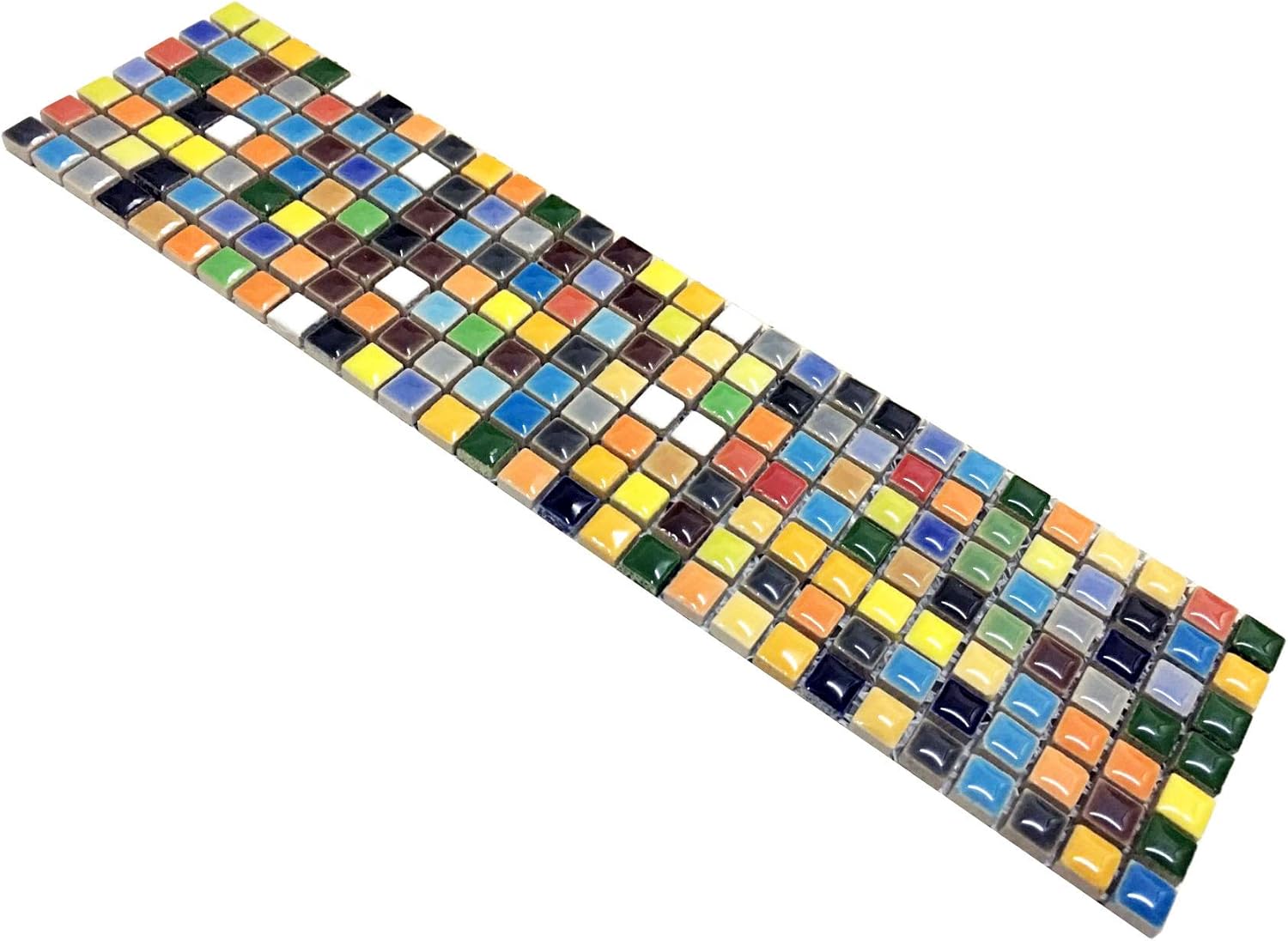 Hominter Tile Sample 3 x 12 Inches: Multi Colored Ceramic Mosaic Floor ...