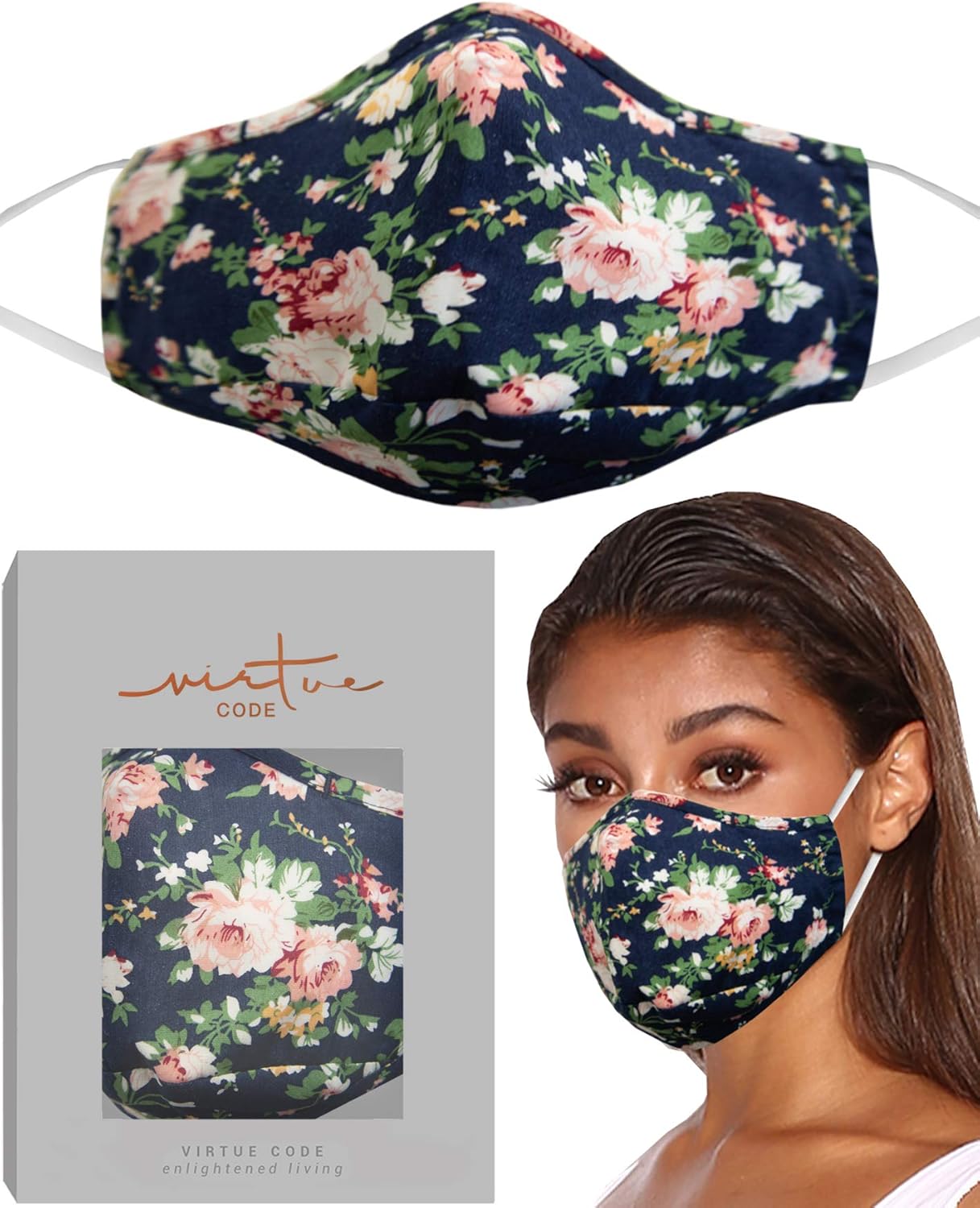 Eliza Floral Mask by VIRTUE CODE Fabric Face Masks Flower Design – BigaMart