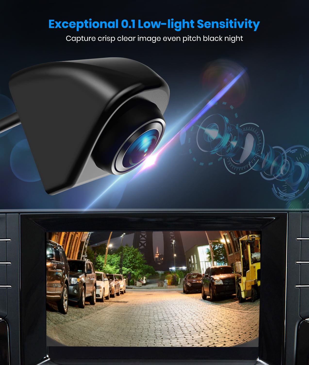 Mua AUTO-VOX 180° Front/Backup Camera, OEM Mini Style, Screw-Free Easy ...