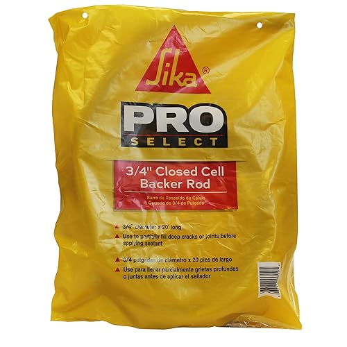 SIKA Closed Cell Foam Backer Rod, Gray, 3/4" Diameter x 20' Long, Water ...